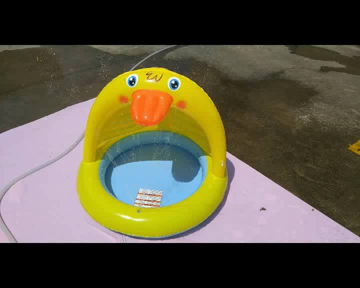 Inflatable Duck Baby Pooll With Canopy Swimming Pool Above Ground ...