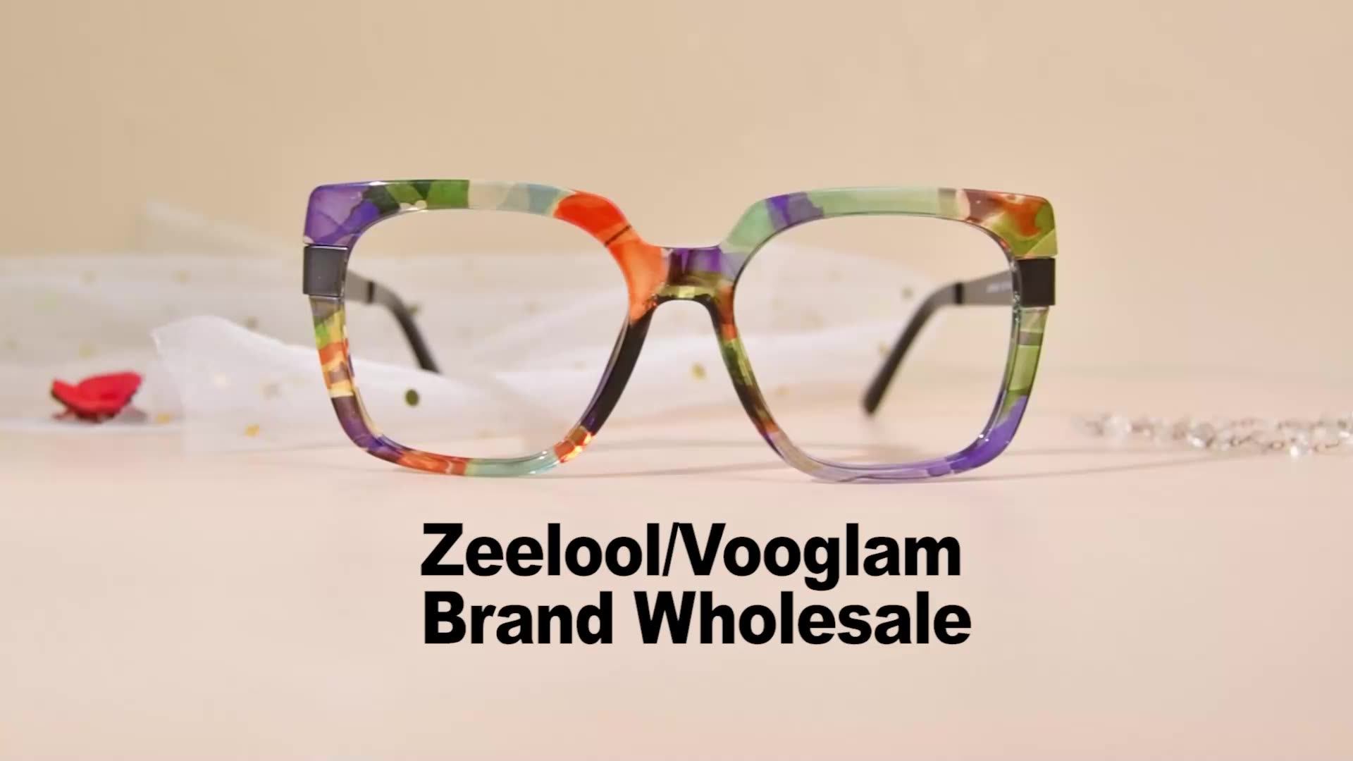 Zeelool Vooglam Brand Wholesale Stylish Girls Womens Acetate Floral ...