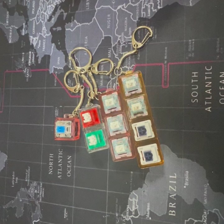 2/3/4 Keys Mechanical Keyboard Switch Keychain Tester Switch Key Chain ...