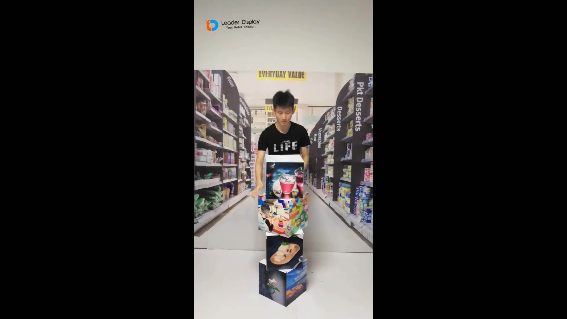 Leader Display Promotional Booth Totem Cubes Set Of 4 Retail Display ...