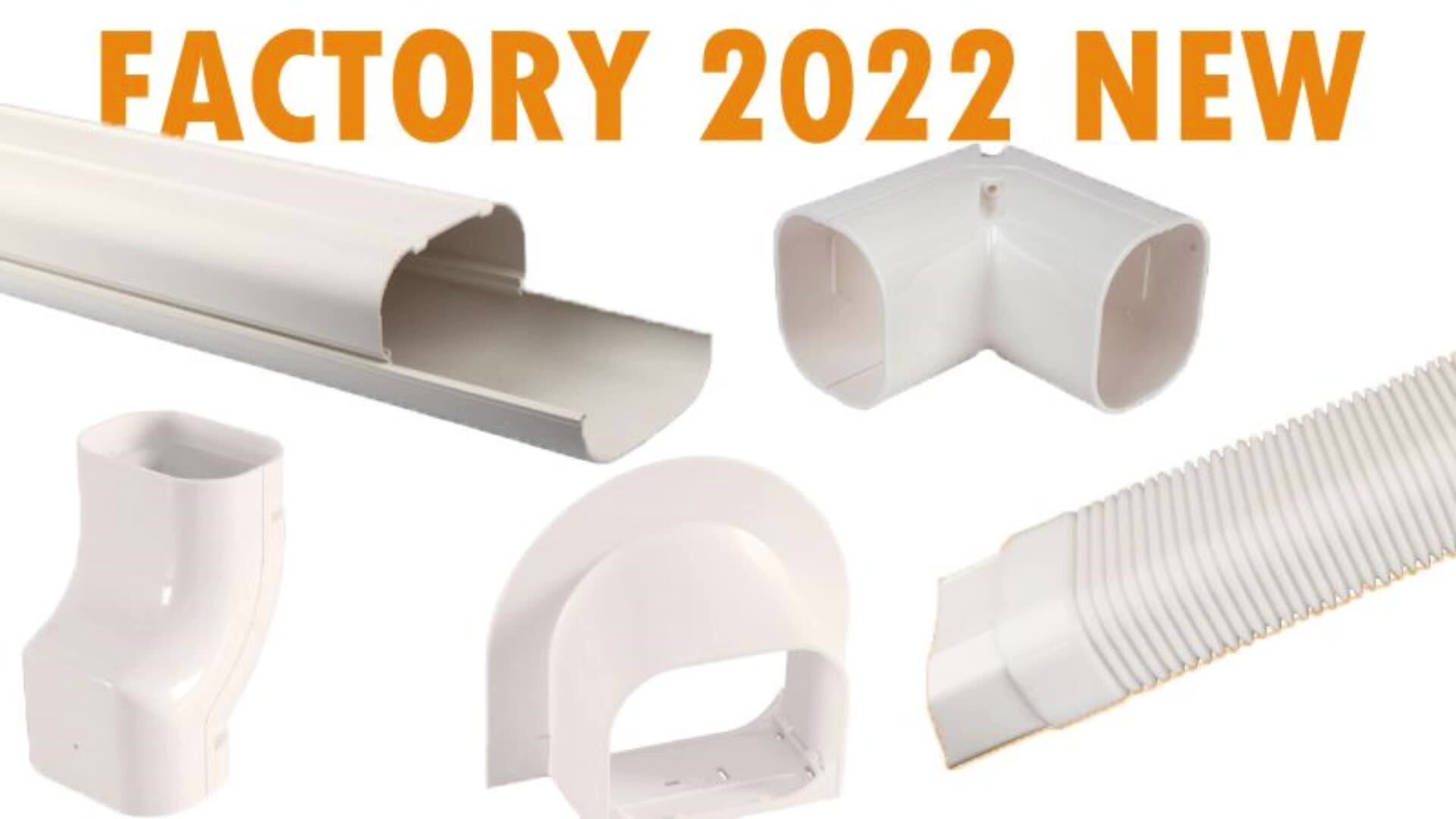 10 Feet Long Hvac Line Set Covers Split Ac Slim Duct Mini Split Pvc ...