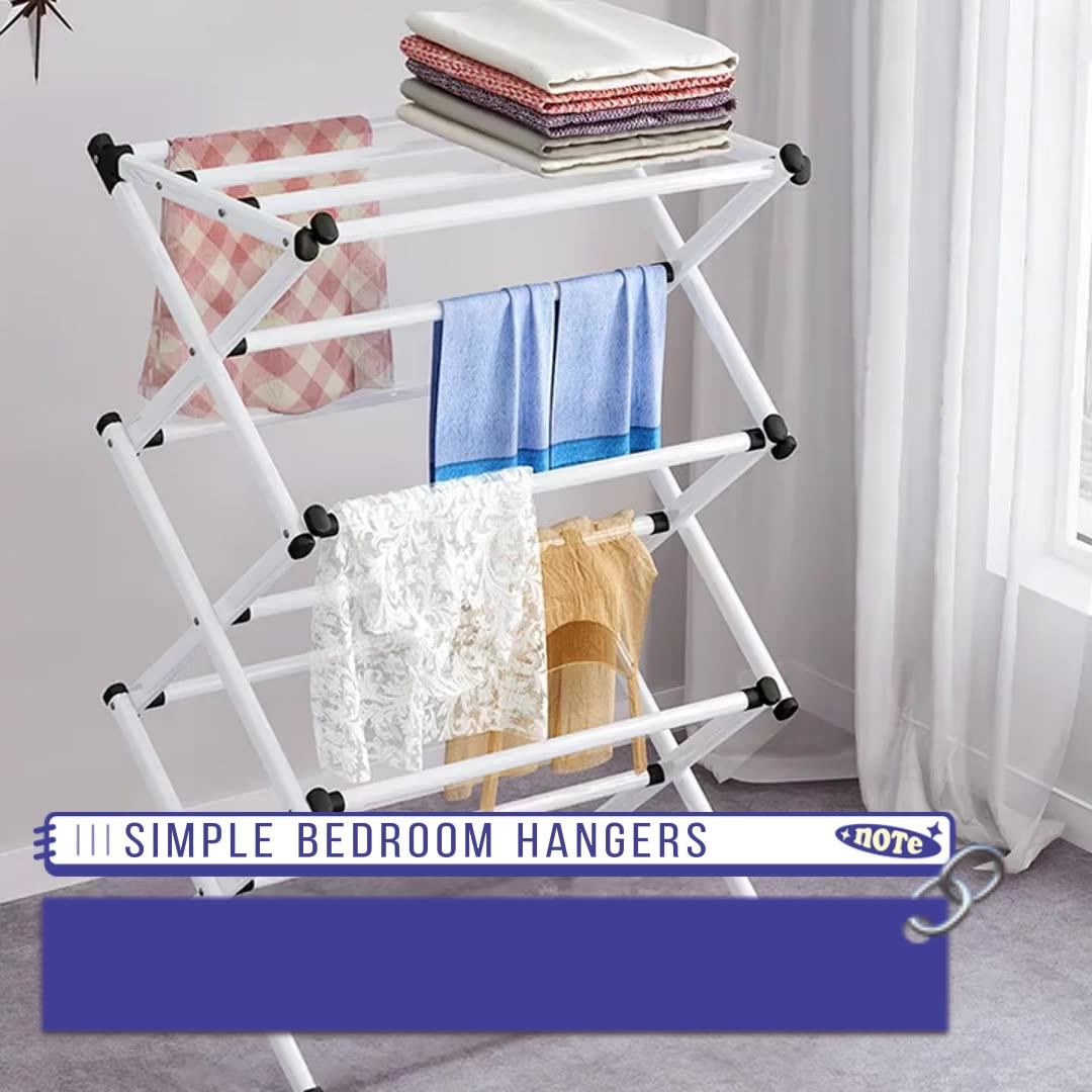 Professional 3 Tier Extendable Clotheshorse Customized Color Cloth Rack ...