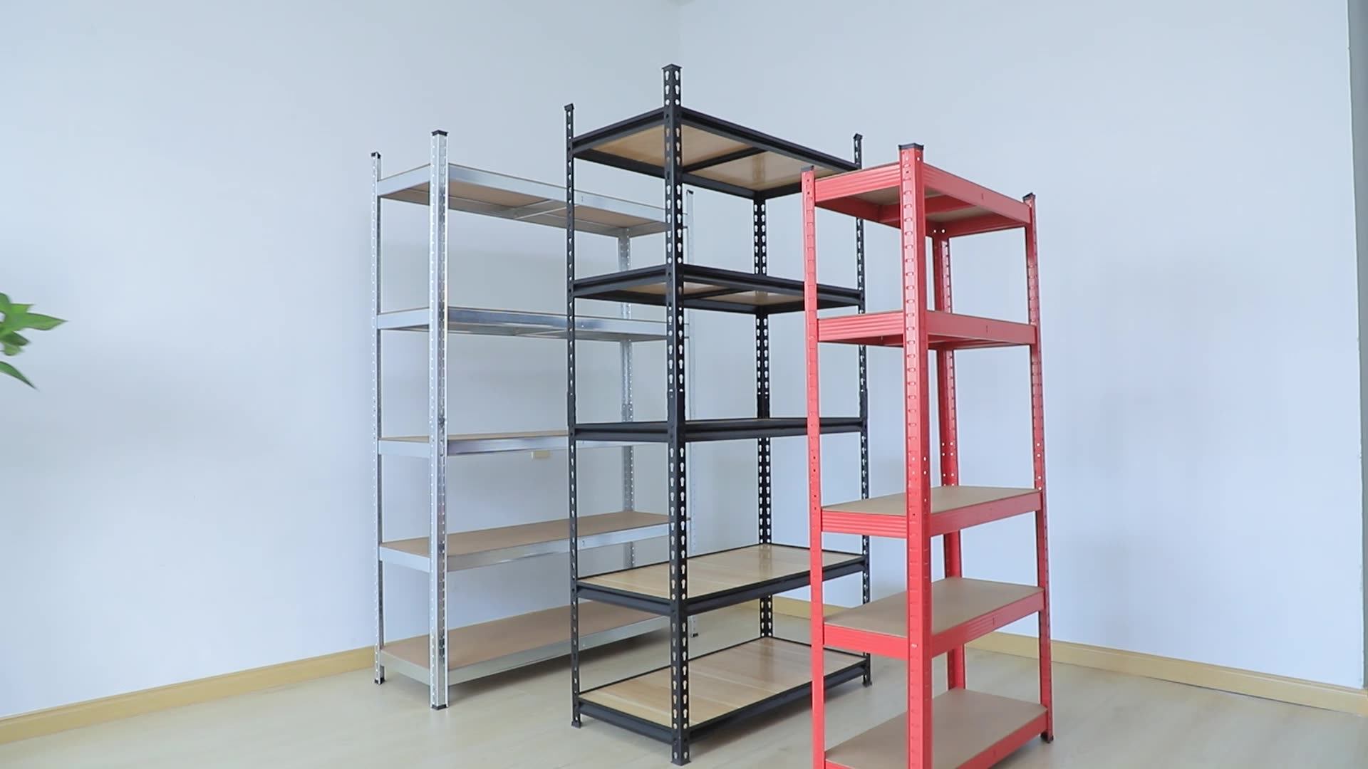 180*90*45cm Heavy Duty Boltless Adjustable Shelving Steel Storage Racks ...
