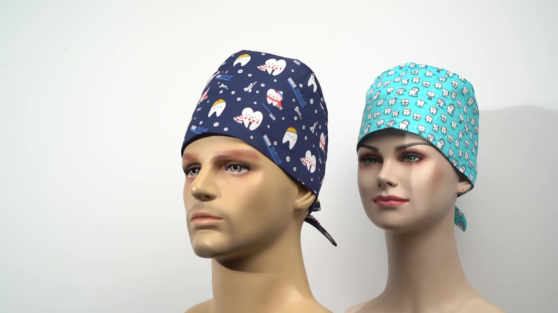New Cotton Operating Room Hat Printing Medical Surgical Hat Sweat ...