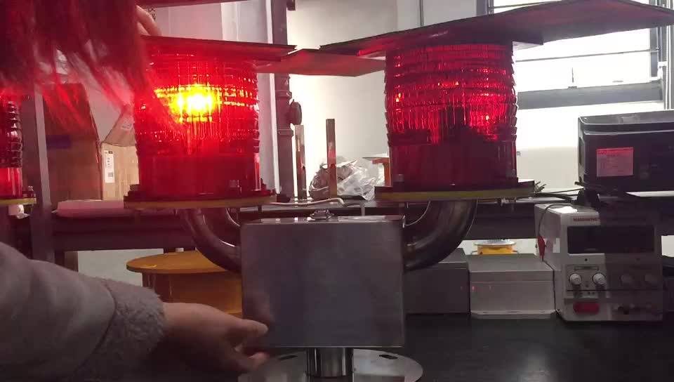 L-810 Faa Red Obstruction Light Solar Powered Dual Solar Tower ...