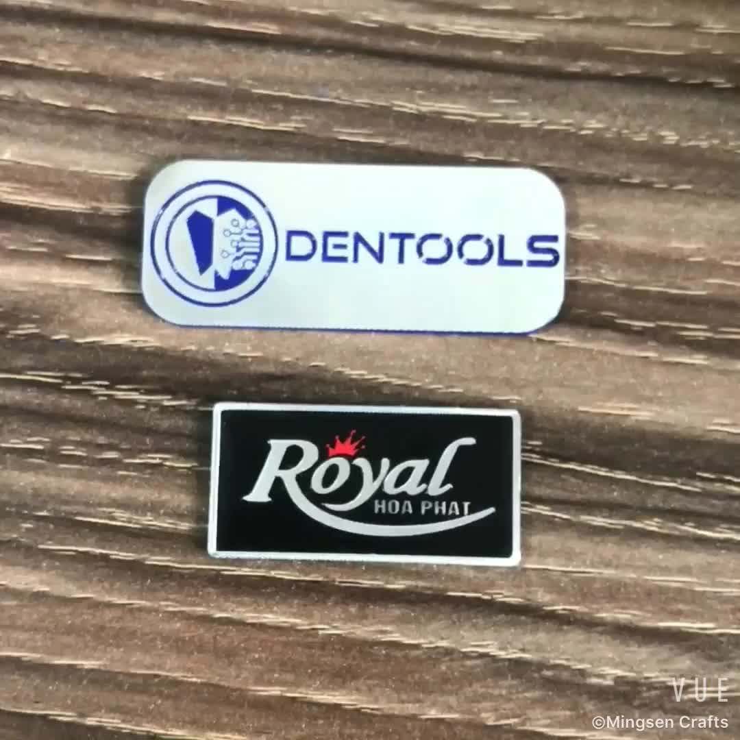 Custom Brand Logo Stamping Raised Adhesive Aluminum Sticker - Buy Self ...