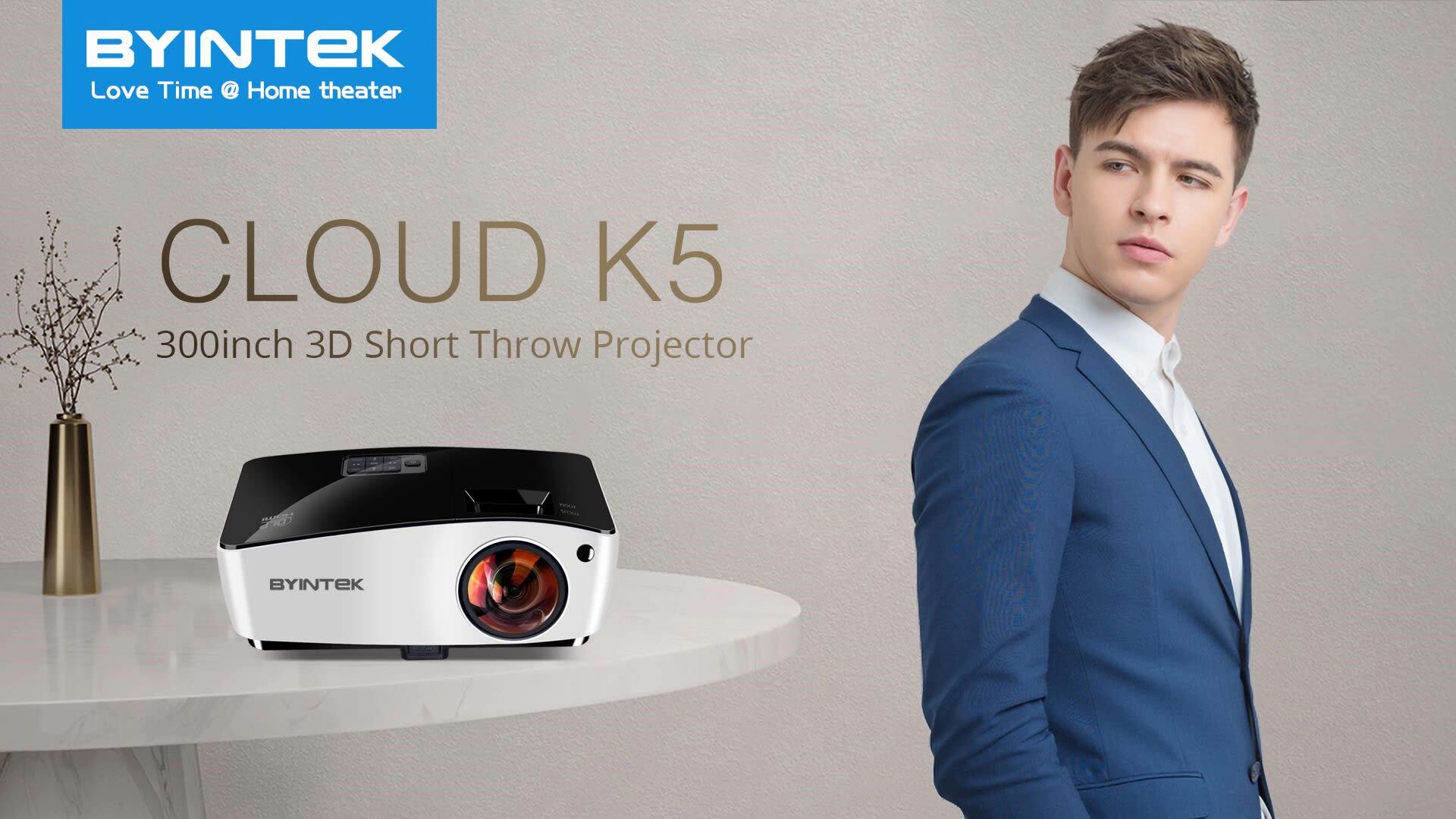 Byintek K5 4000 Lumens Daylight Office Short Throw 3d Projector Dlp ...