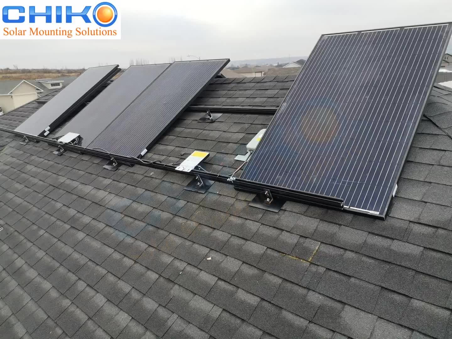 Waterproof Asphalt Shingle Roof Solar Racking Aluminum Alloy Stainless ...