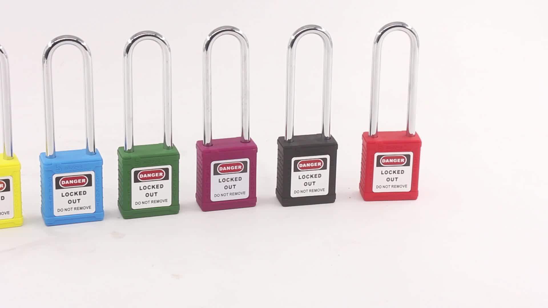 Bozzys 76mm Long Steel Shackle Safety Lockout Padlocks With Keyed Alike ...