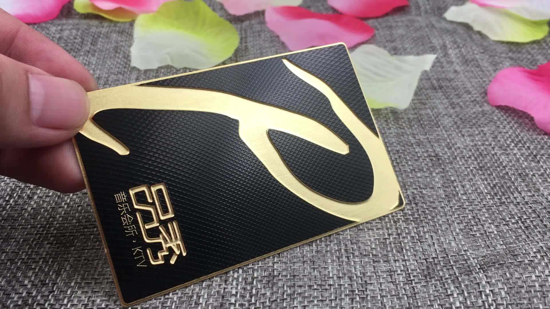 Luxury Credit Card Size Custom Black Color Metal Business Cards - Buy ...