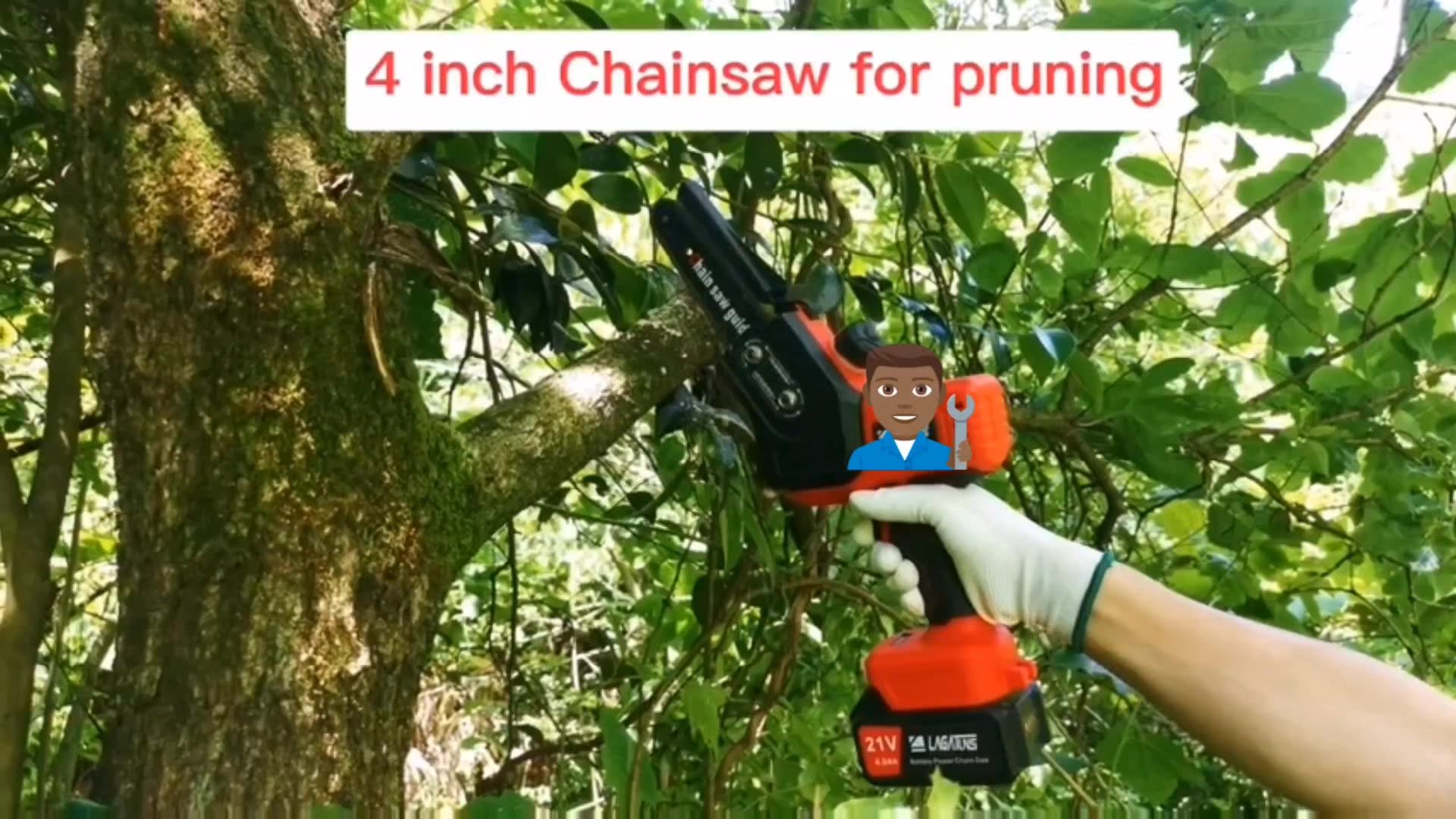 Mini 4-inch Battery Cordless Top Handle Chainsaw Sharpener Chainsaw ...