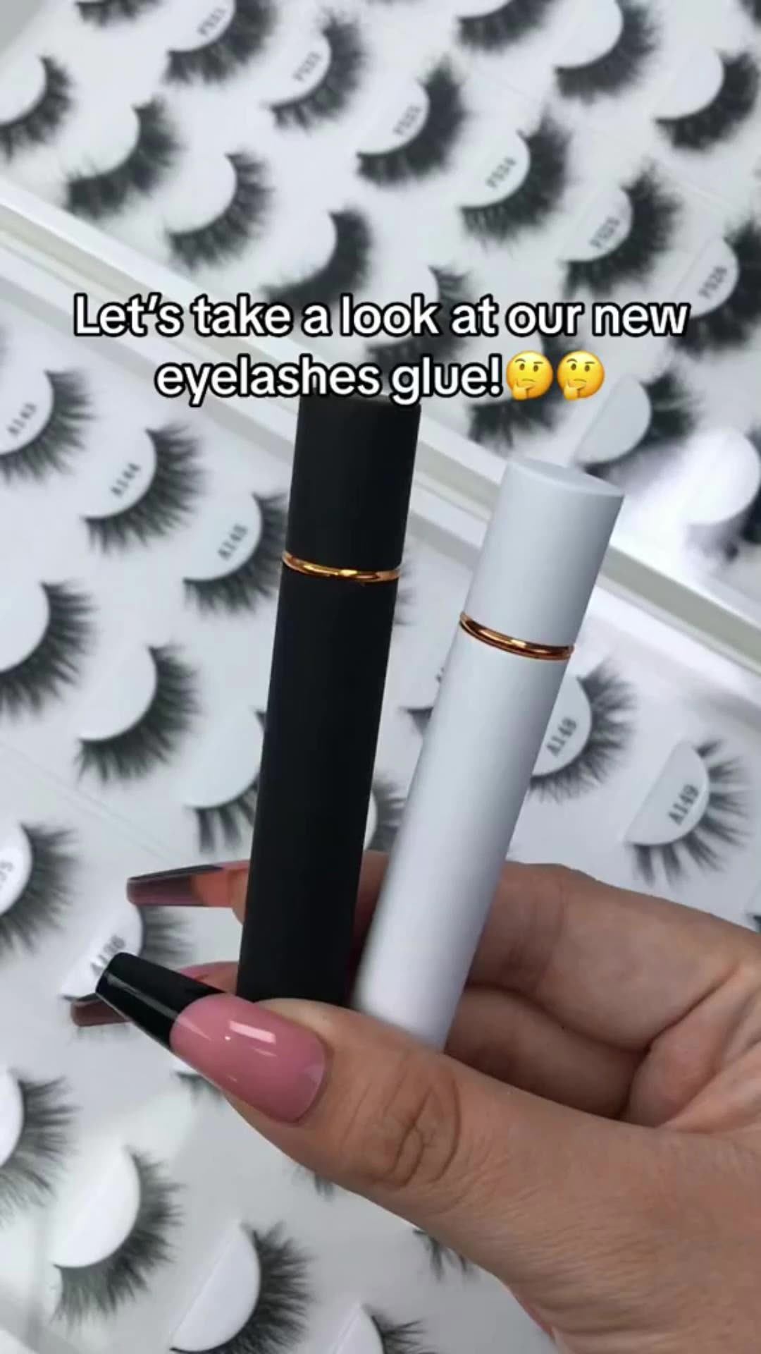 Private Label Strong Quick Dry Strip Eyelashes Glue Black Long Lasting ...