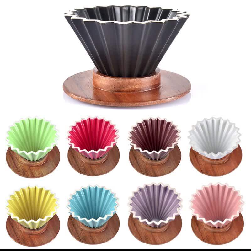 Coffee Tools Colorful Ceramic Dripper Creative Coffee Filter Cup Pour ...