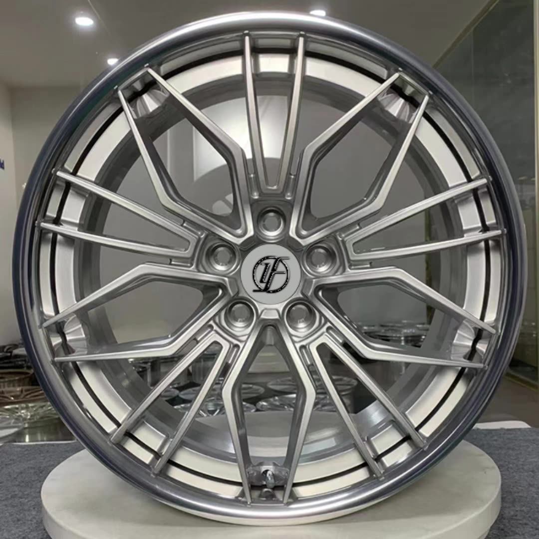 Yufei 2 Piece Wheels Five Spoke Machine Face 5x112 Light Weight Rims ...