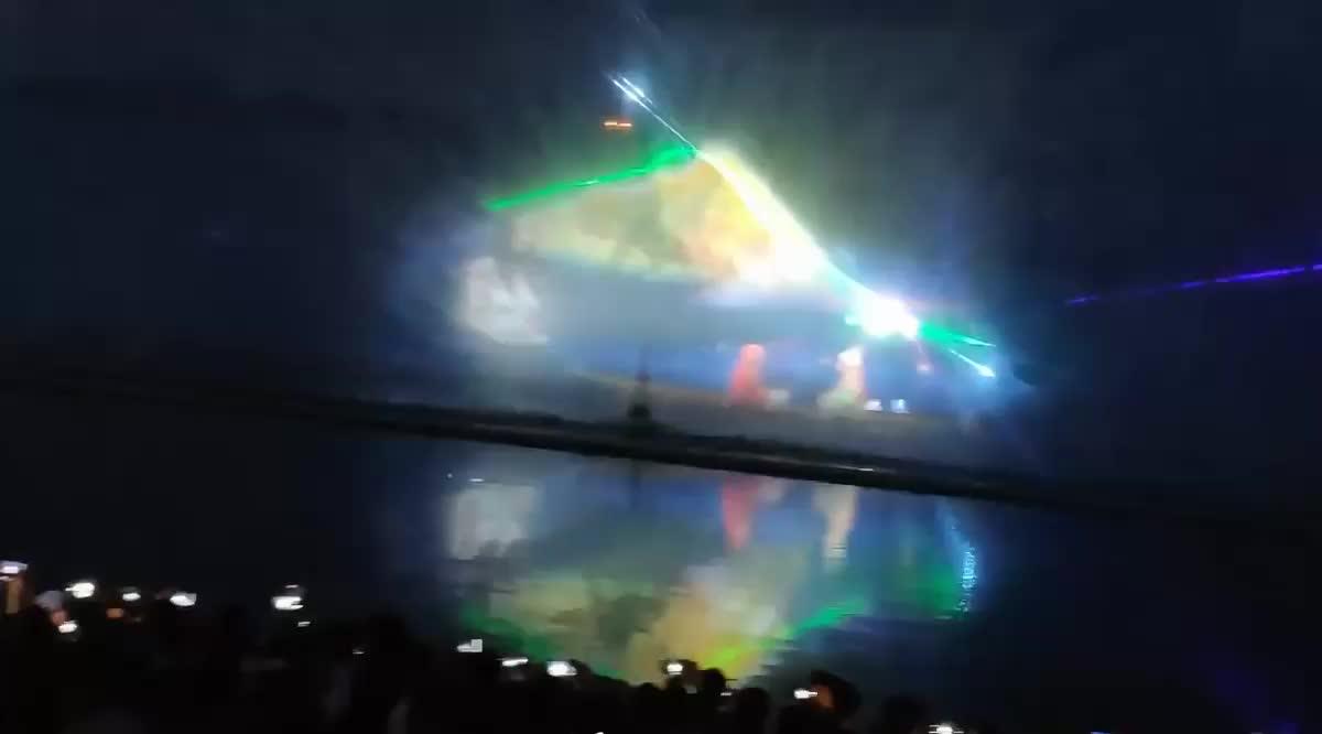 Outdoor Decorative Projection Movie Fountain Water Screen For Projector ...