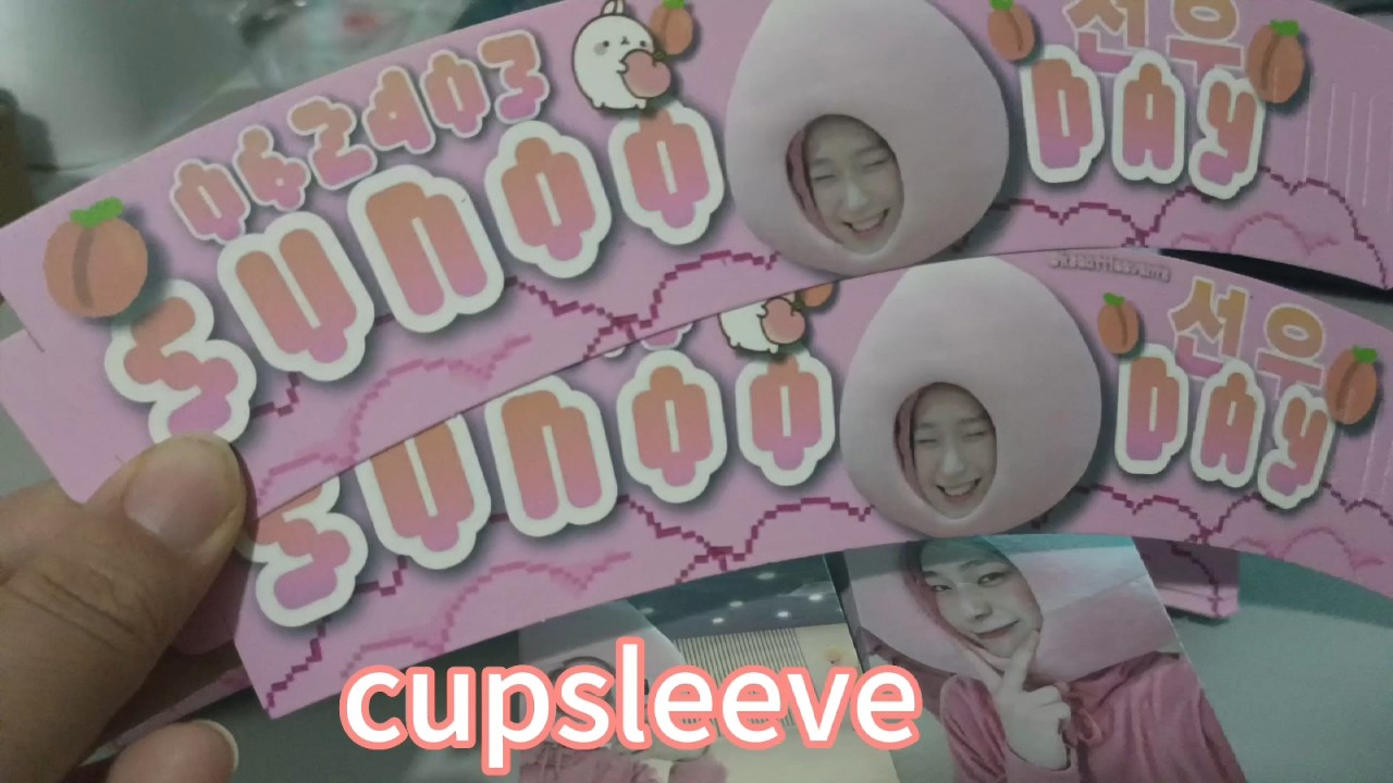 Custom Kpop Cup Sleeve Custom Logo Print Disposable Custom Paper ...