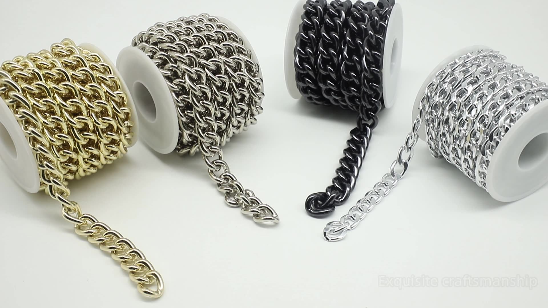 Aluminium Curb Chains Twisted Links Unwelded Chain Spool Jewelry Making ...
