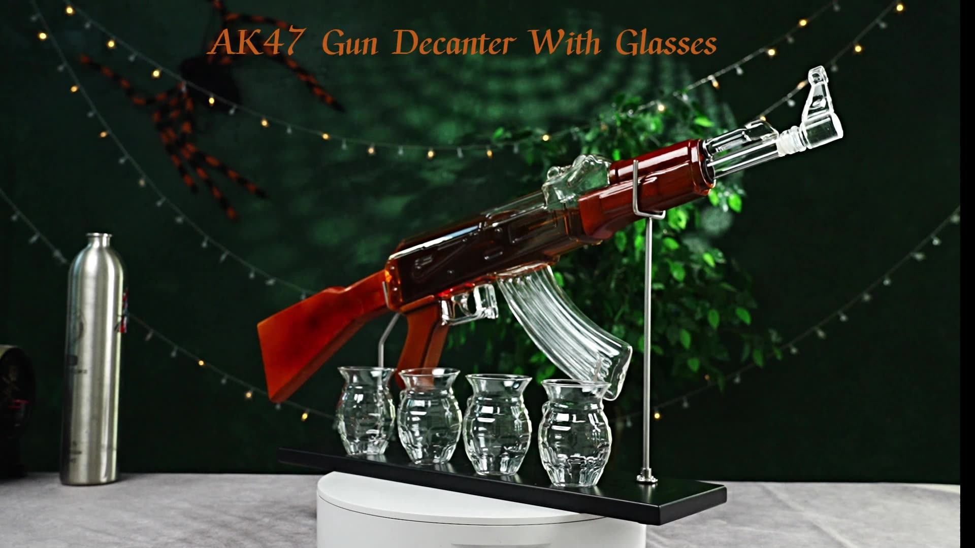 2024 New Design For Handmade Ak47 Rifle Gun Whiskey Decanter Set - Buy ...