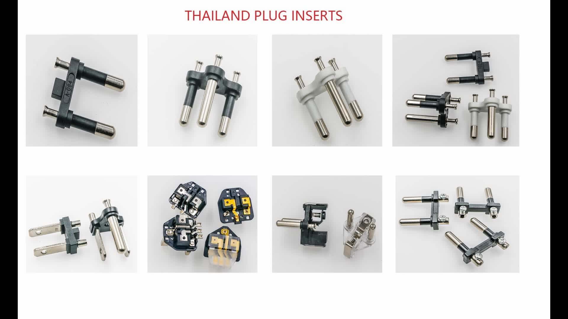 Ith-83301 Tisi Approval 3-pin Thailand Power Cord Plug Insert Rohs ...
