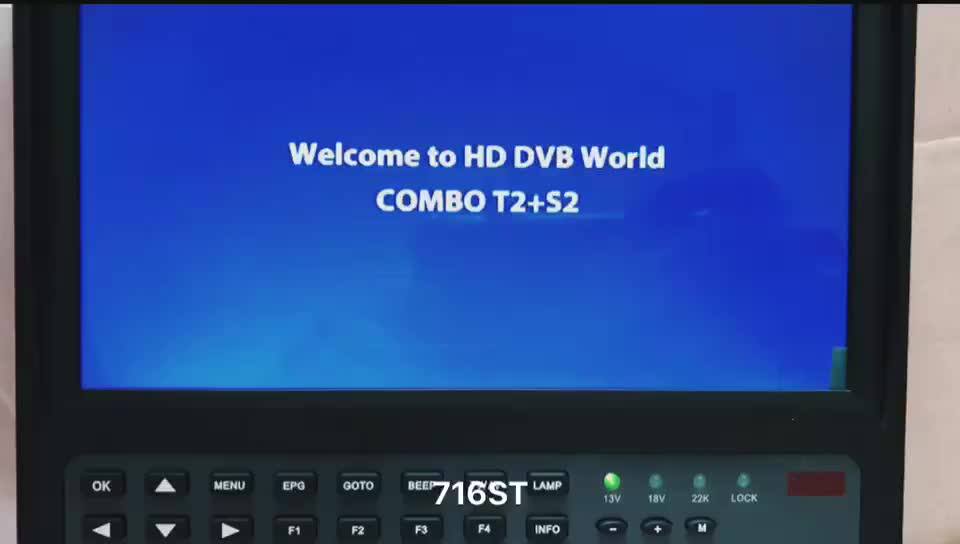 Dvb-s2+t2 Combo 7" Portable Dvb-s Satellite Signal Meter With Hdmi ...