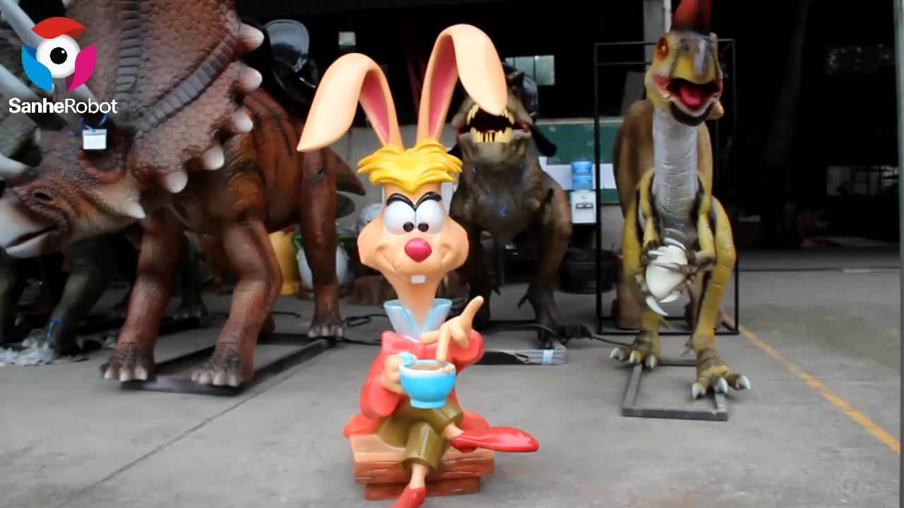 Movie Action Figure Fiberglass Life Size Cartoon Rabbit Statue - Buy ...