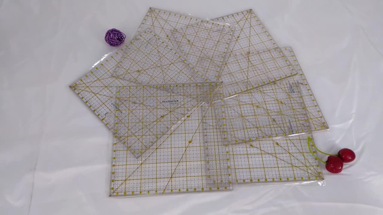 Kearing Marca 3mm Acrílico Grueso Patchwork Reglas Rígidas Para Coser ...