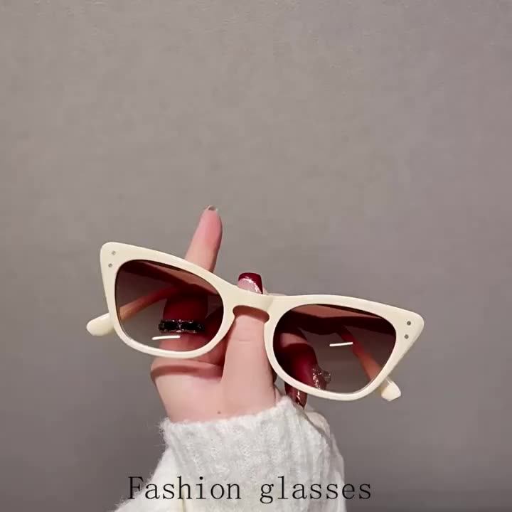 2024 New Fashion Small Cat Eye Shades Sunglasses Women Uv400 Classic ...