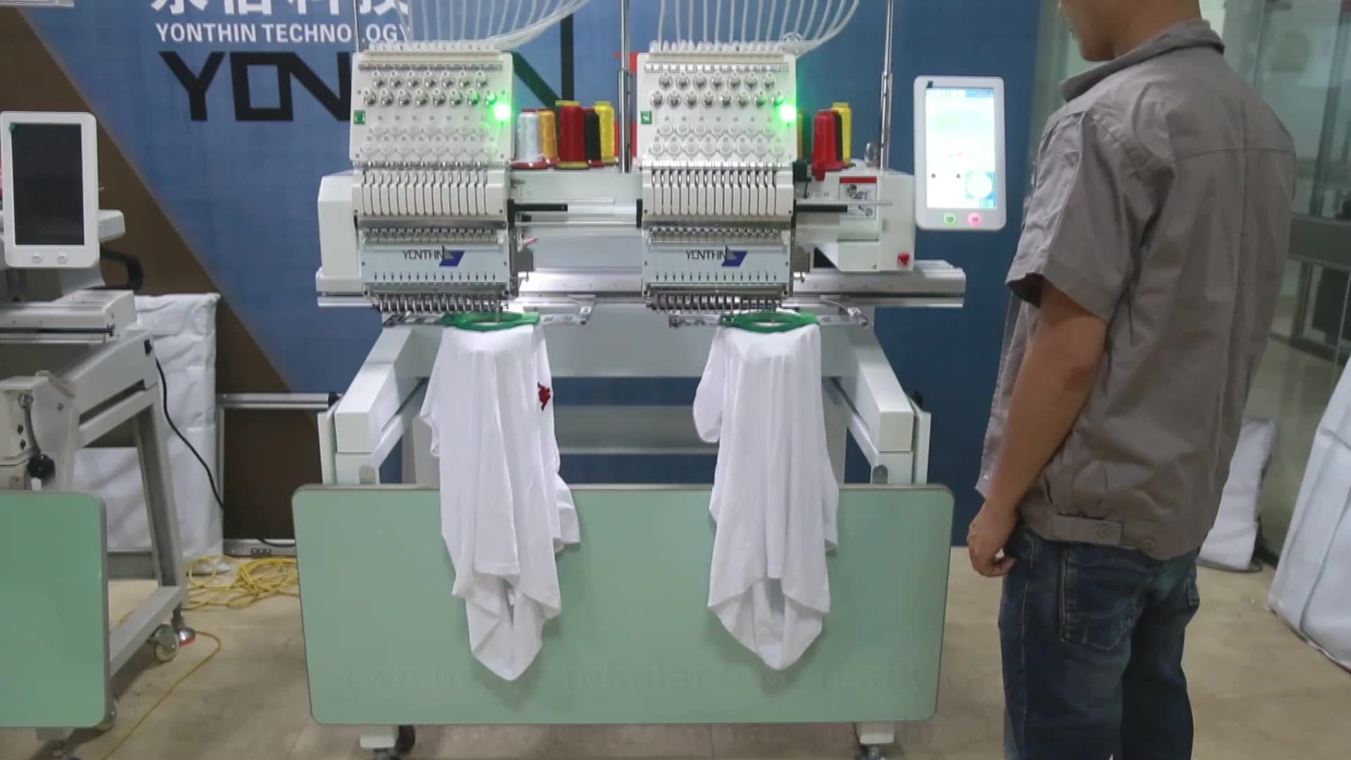 Yonthin High Speed Multi-needle Computerized 2 Head Embroidery Machine ...