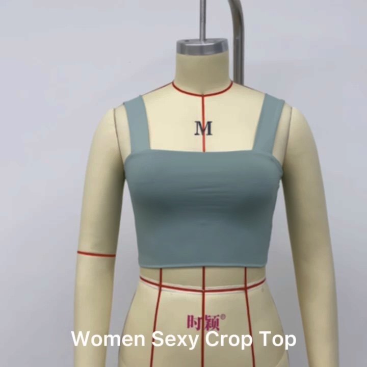 High Quality Shoulder Strap Ultra Short Sexy Casual Slim Tank ...