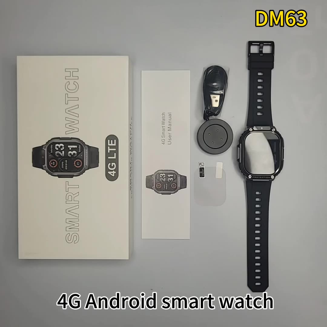 4g Android Smartwatch Dm63 Smart Watch With Amoled Screen Alarm Clock 2g+16g Smart Watch - Buy ...