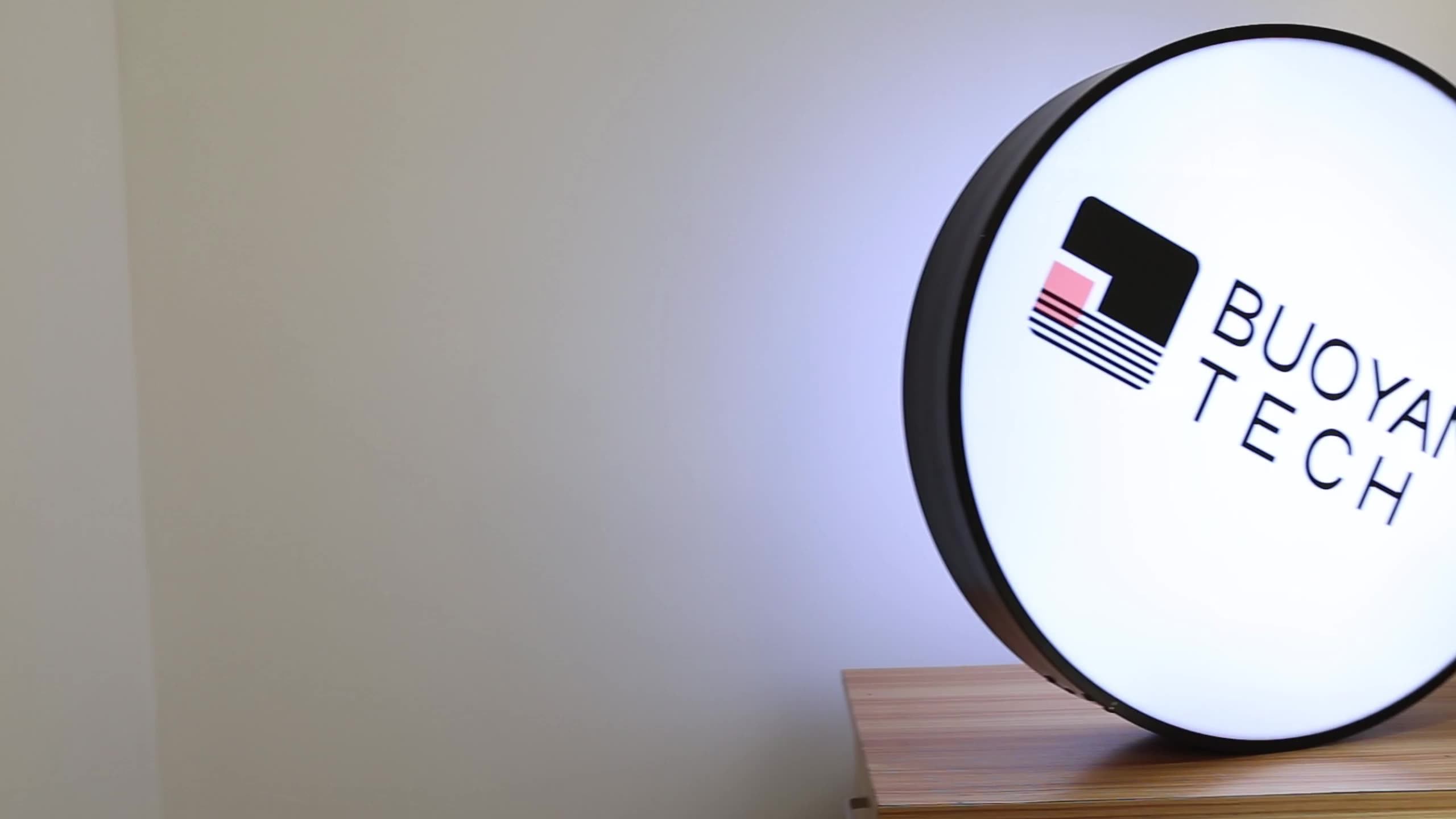 Custom Logo Advertising Round Lightbox Signage Outdoor Business Shop ...