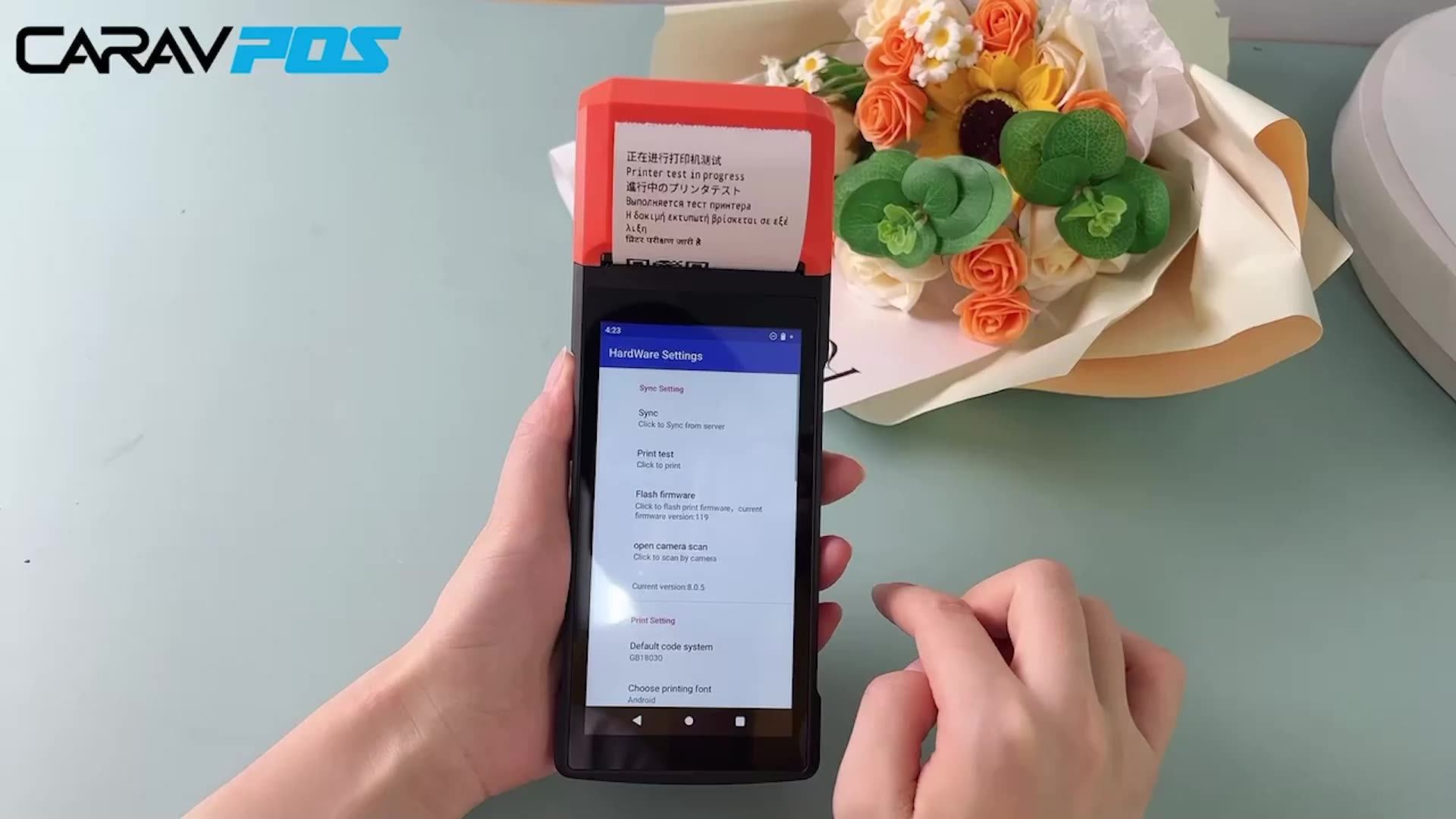 Pos Terminal Android 13 8 Core Handheld Smart Pos Printer Mini Handheld ...