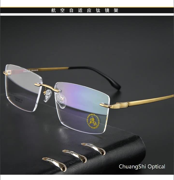 High Quality Titanium Rimless Frames Spectacles Optical Eye Glass ...