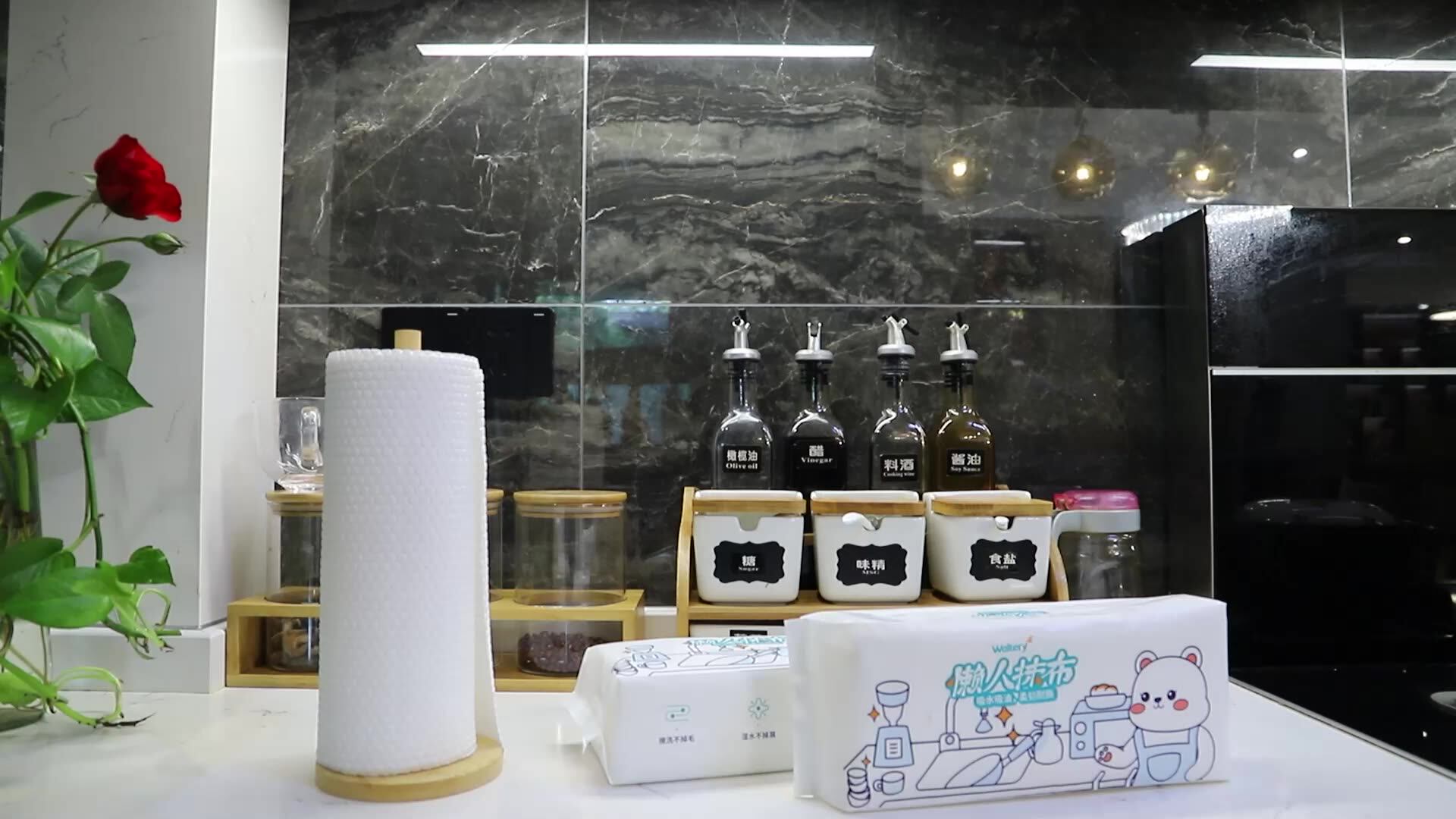 Customizable Kitchen Cleaning Dry Wipe Roll Disposable Lazy Rags Shop Dish Cloth Convenient ...