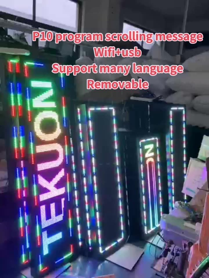 Outdoor P10 Rgb Wireless Wifi Led Sign Running Message Text Led Display ...