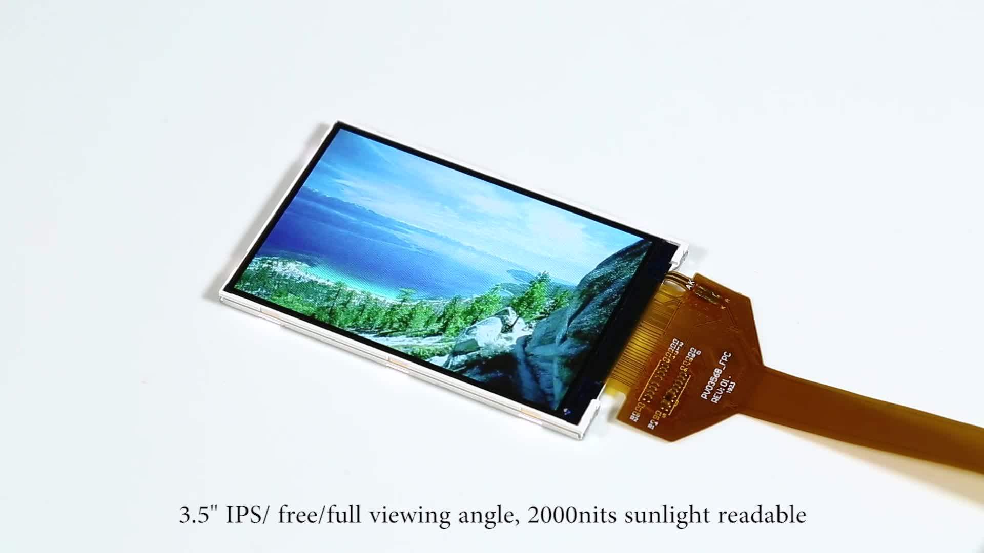 Ips 320*480 Ili9488 High Brightness Sunlight Readable 2000nits Hvga 3.5 ...