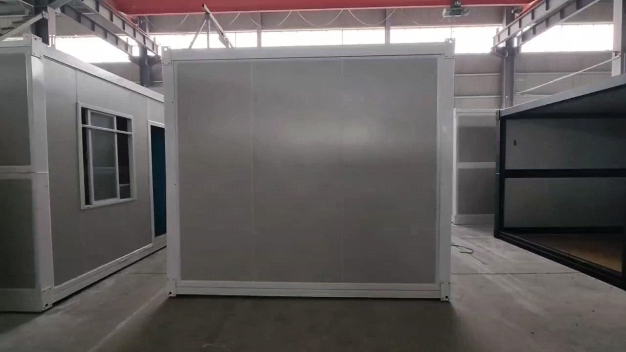 Jinming 20ft Modular Prefab Folding Container House Glasswall Foldable ...