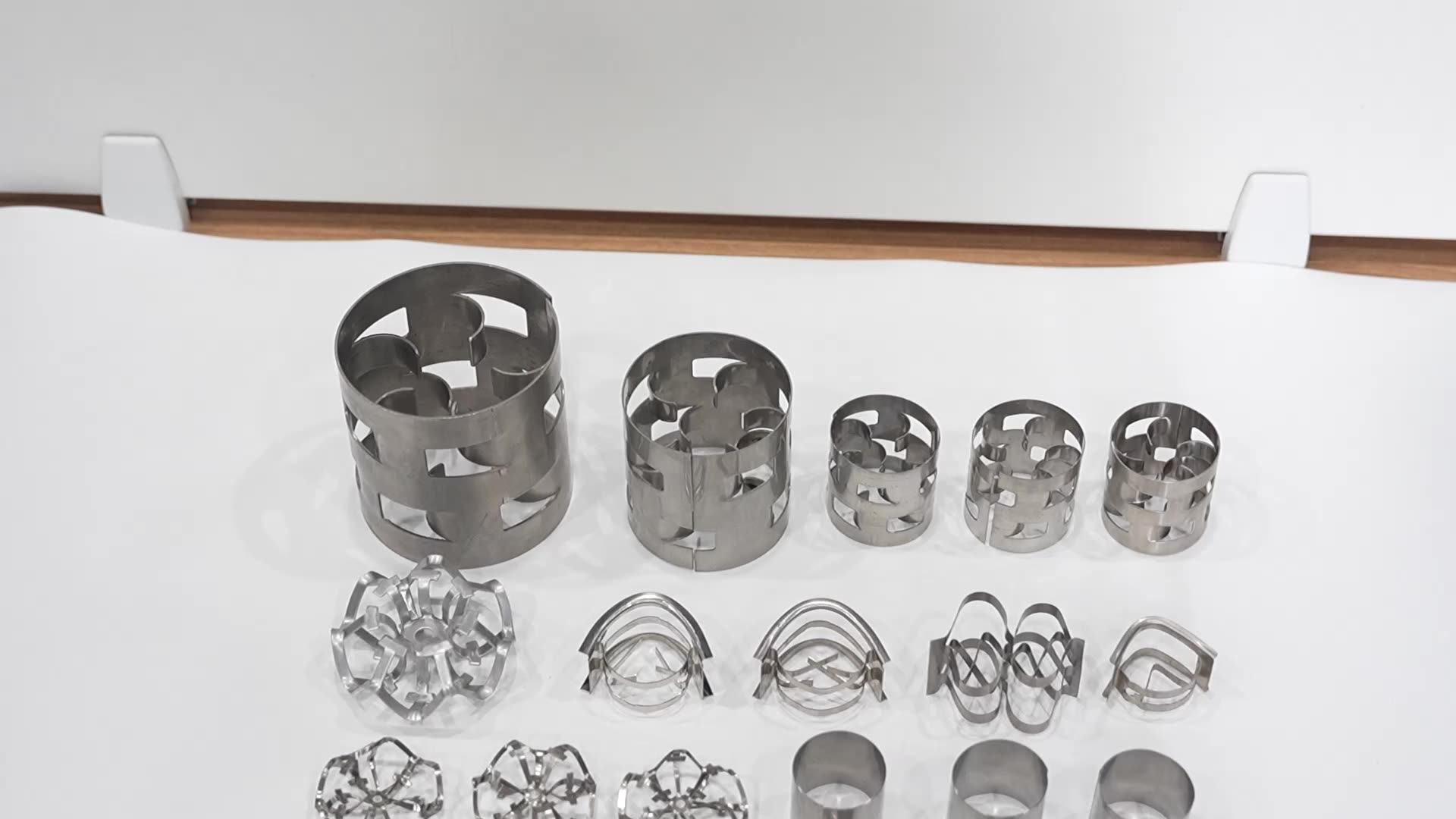 16-76mm Pall Ring Distillation Column Metal Cascade Mini Ring Packing ...