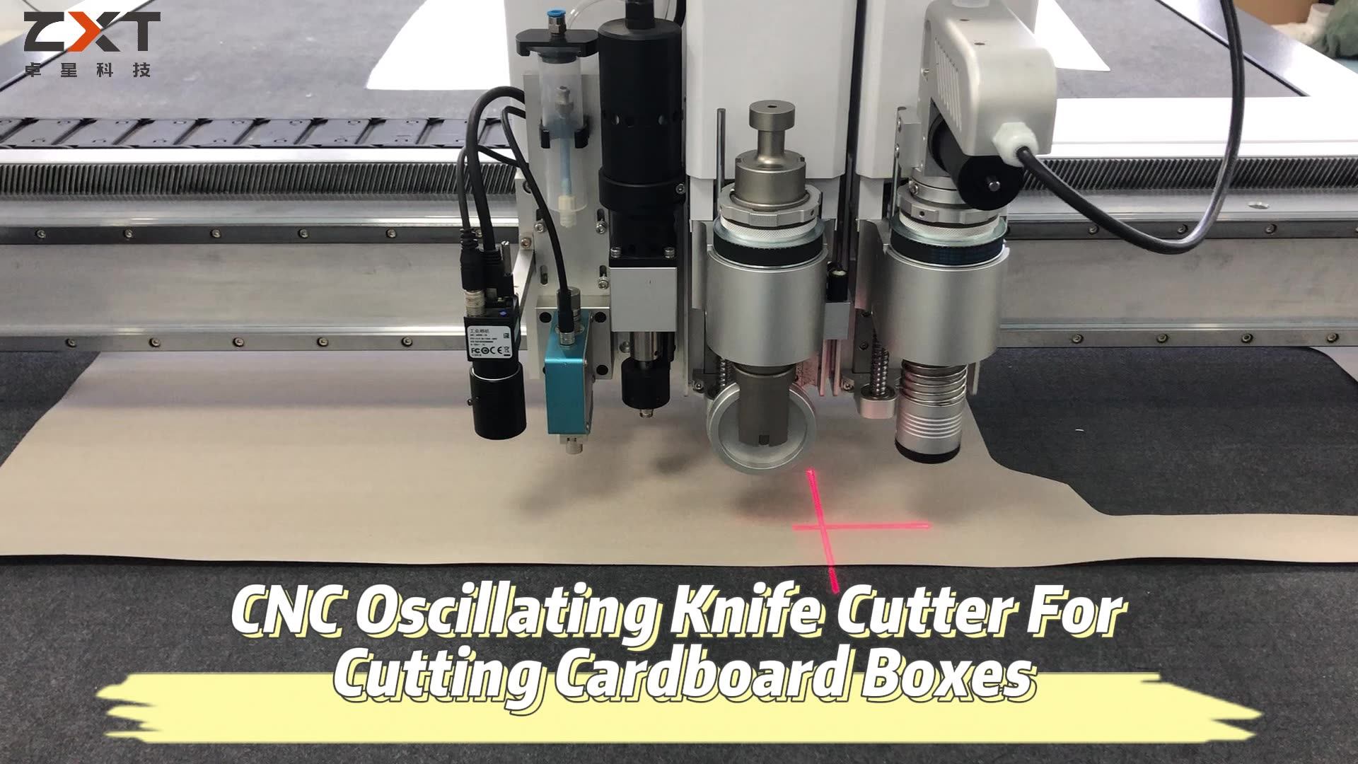 Zxt Cnc Corrugated Box Die Cut Machine Oscillating Knife Plastic Board ...