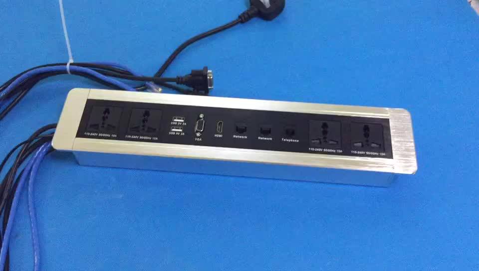 Conference Office Table Top Mounted Multi-function Power And Date ...