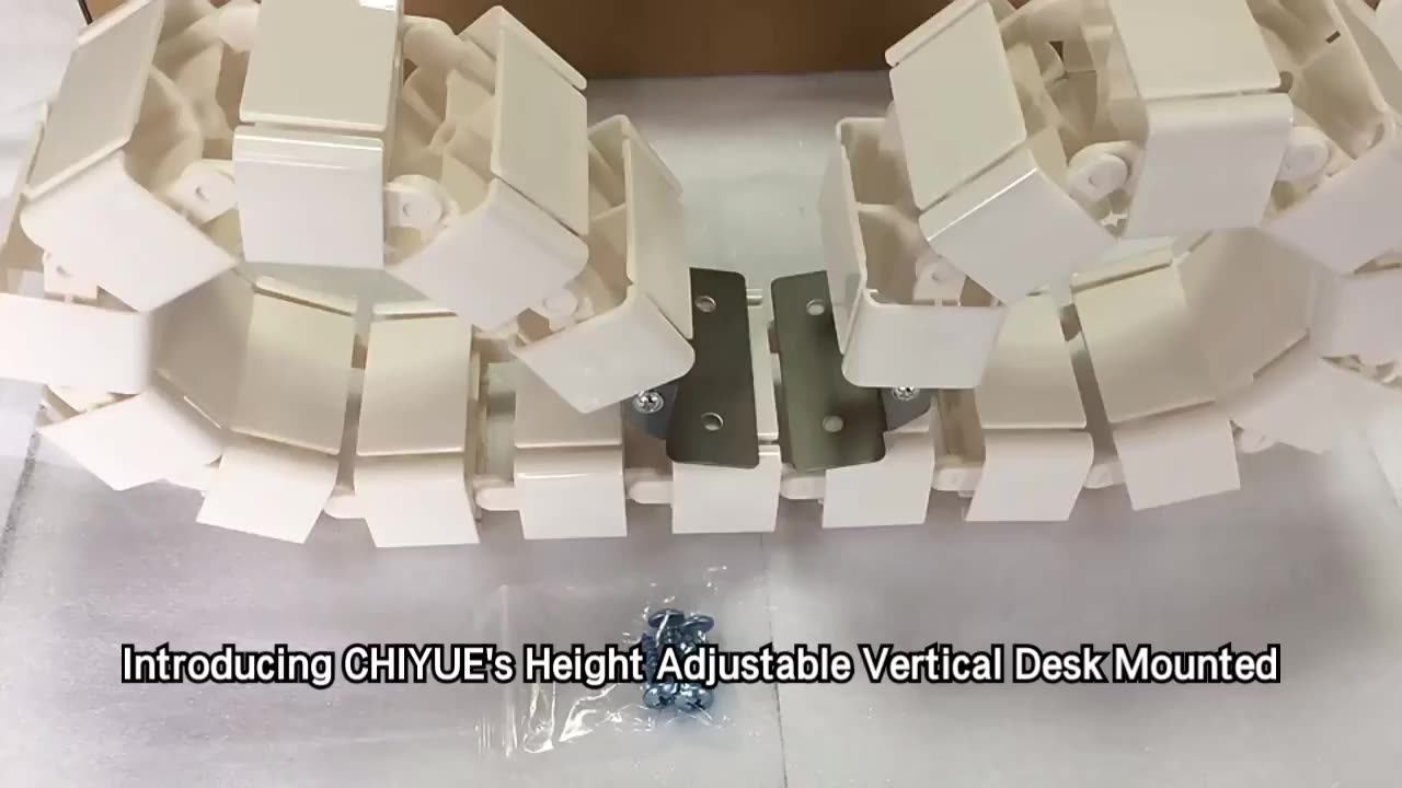 Height Adjustable Computer Plastic Black Vertical Desk Mounted Snake ...