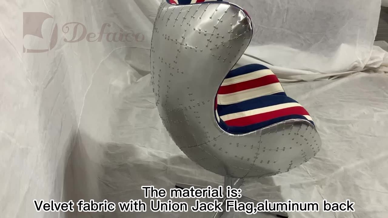 Airplane Velvet Aviation Chair With Union Jack Aluminium Back Rivets X ...