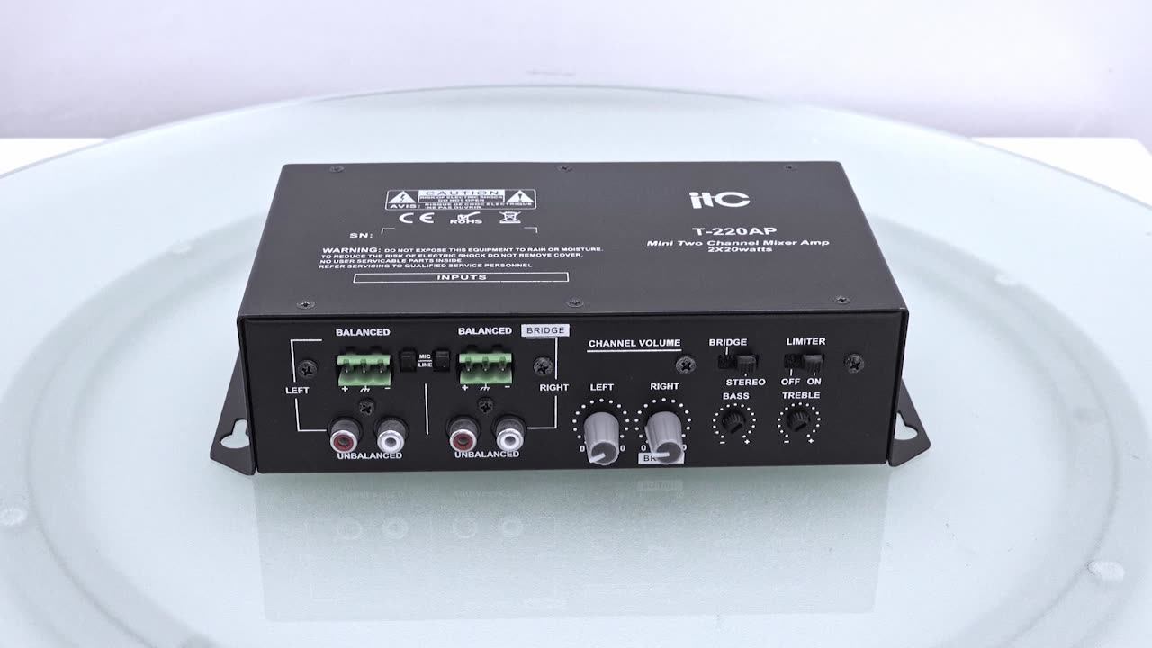 2x20w Tabletop Wall Mount Stereo Mini Pa Class D Amplifier - Buy 2x20w ...