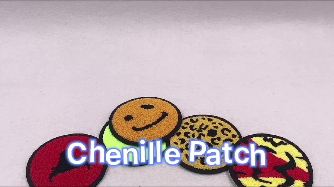 Custom Varsity Chanille Patches Applique Embroidery Smiley Face Bordado ...