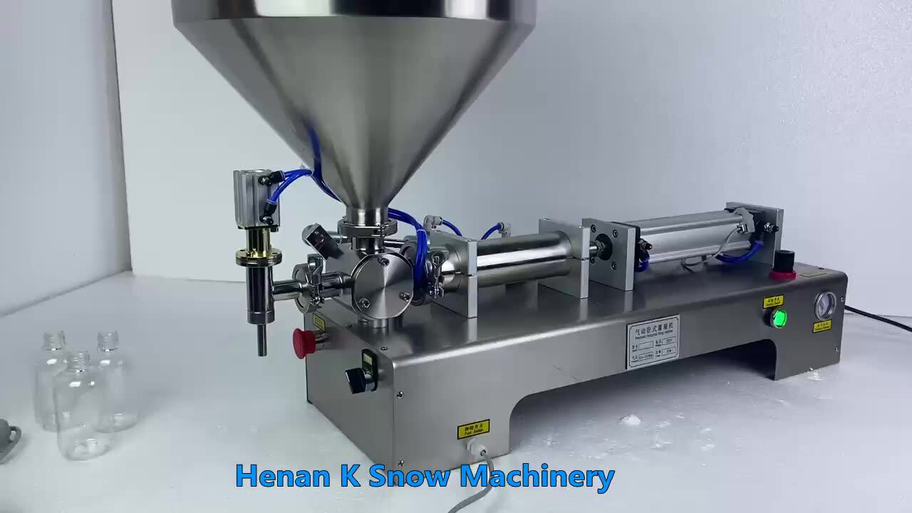 Horizontal Piston Pump Semi Automatic Paste Shampoo Cosmetic Cream ...