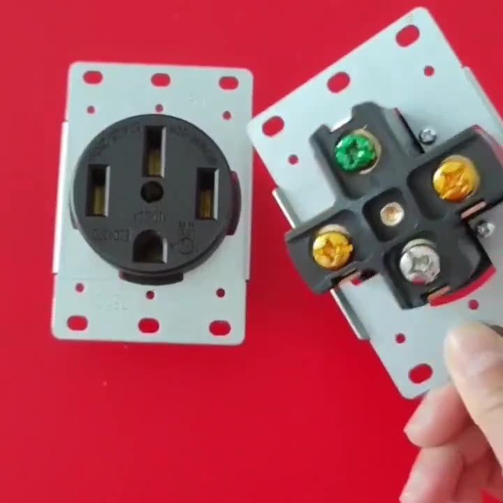 美式插座美规四孔直插50A美标插座IP20 NEMA 14-50R工业插座批发-阿里巴巴