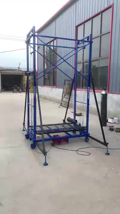 Full Automatic Aerial Work Electric Scaffold Lift Stationary Aerial ...