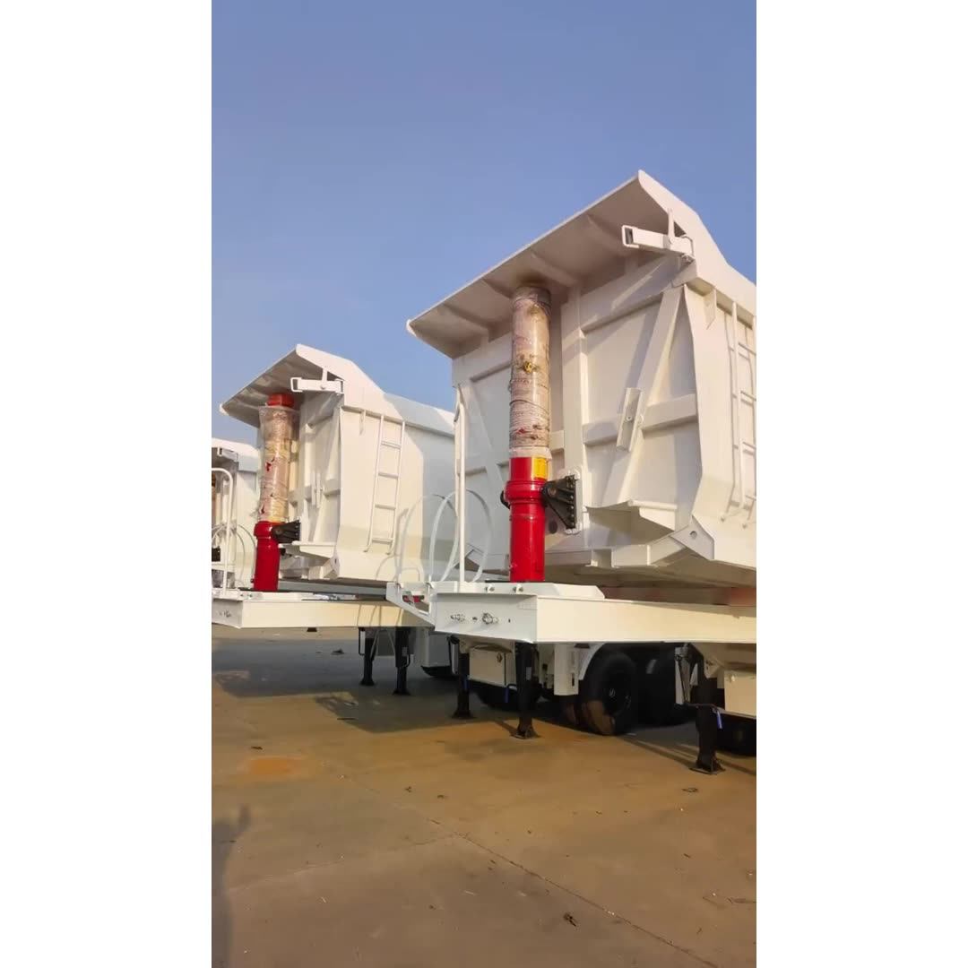 70 Ton 44 Cubic Meters Dumper Tipper Semi Trailer 6 Axles Dump Semi ...