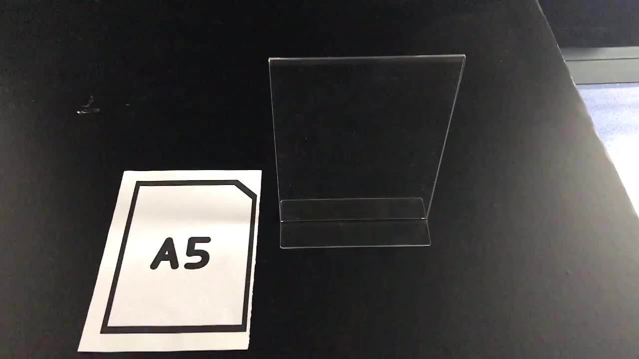 T Shape Card Holder Vertical A4 A5 Clear Acrylic Poster Paper Holder ...