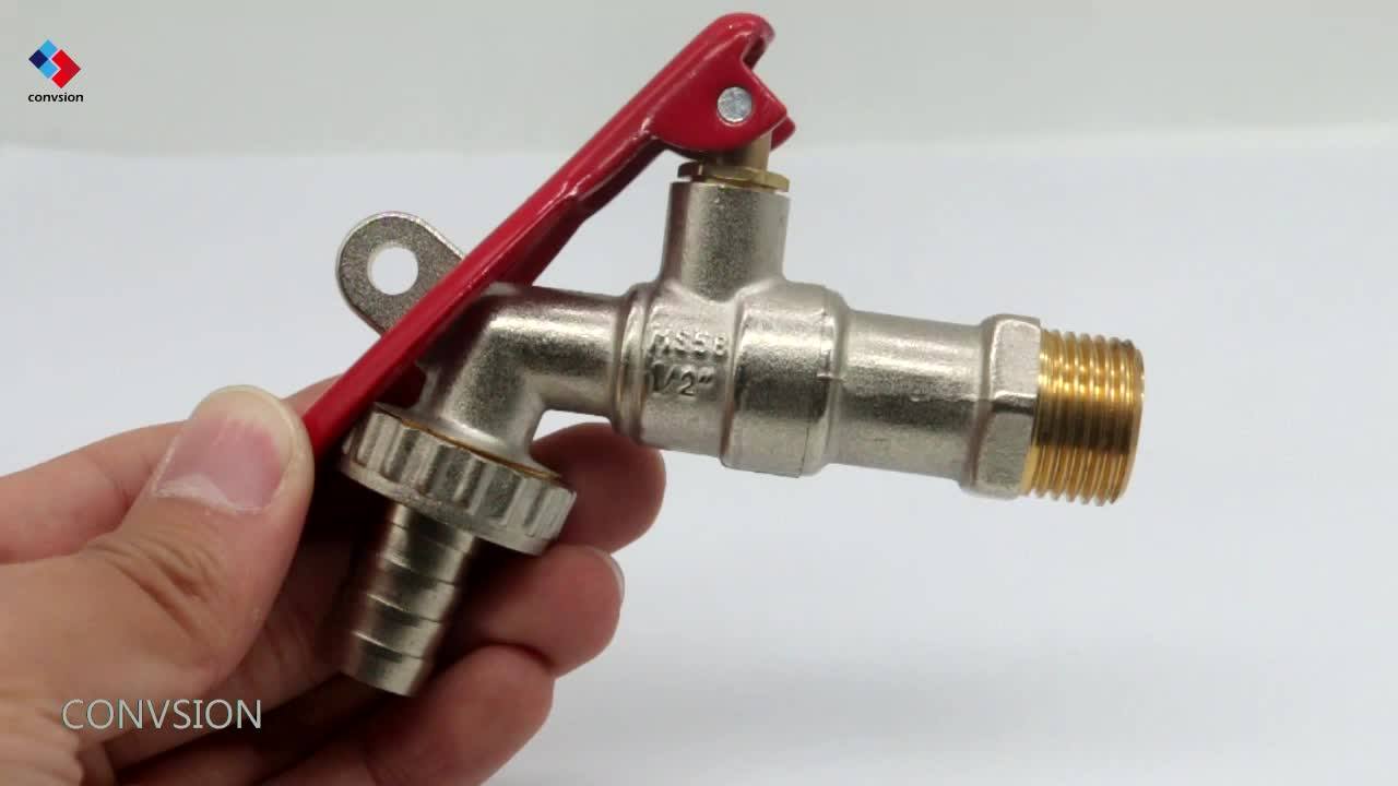 Yuhuan Junxiang Wall Mounted Chromed Brass Lockable Hose Bib Tap - Buy ...